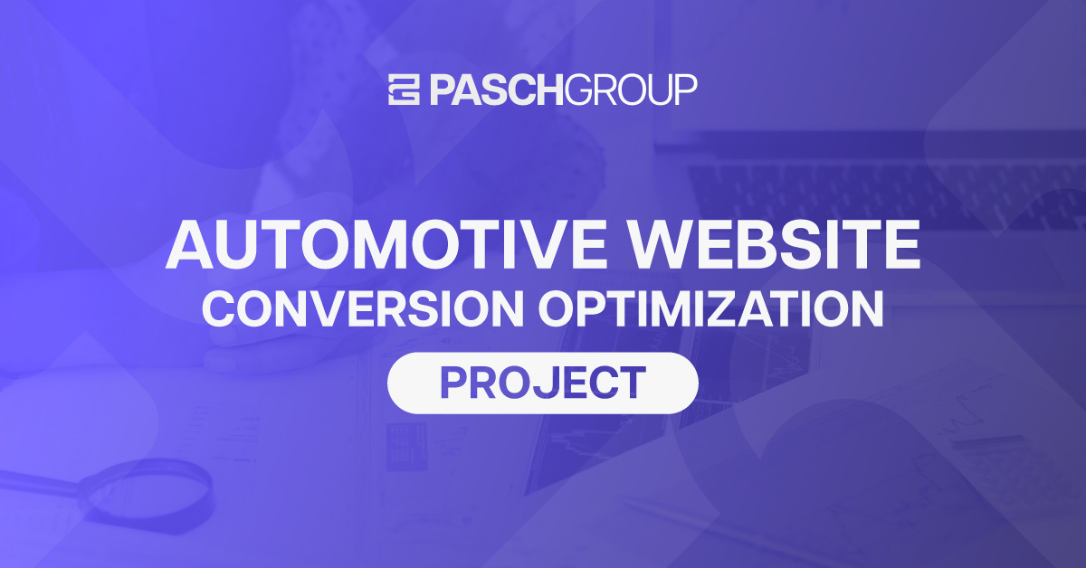 Website Conversion Optimization Project - Pasch Group
